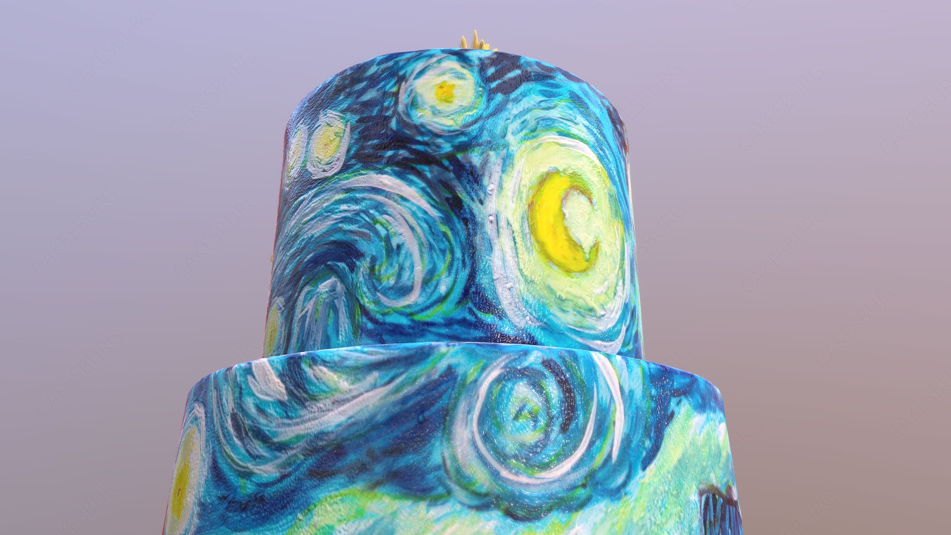 Van Gogh - Starry Night Cake 3D - TurboSquid 2022069