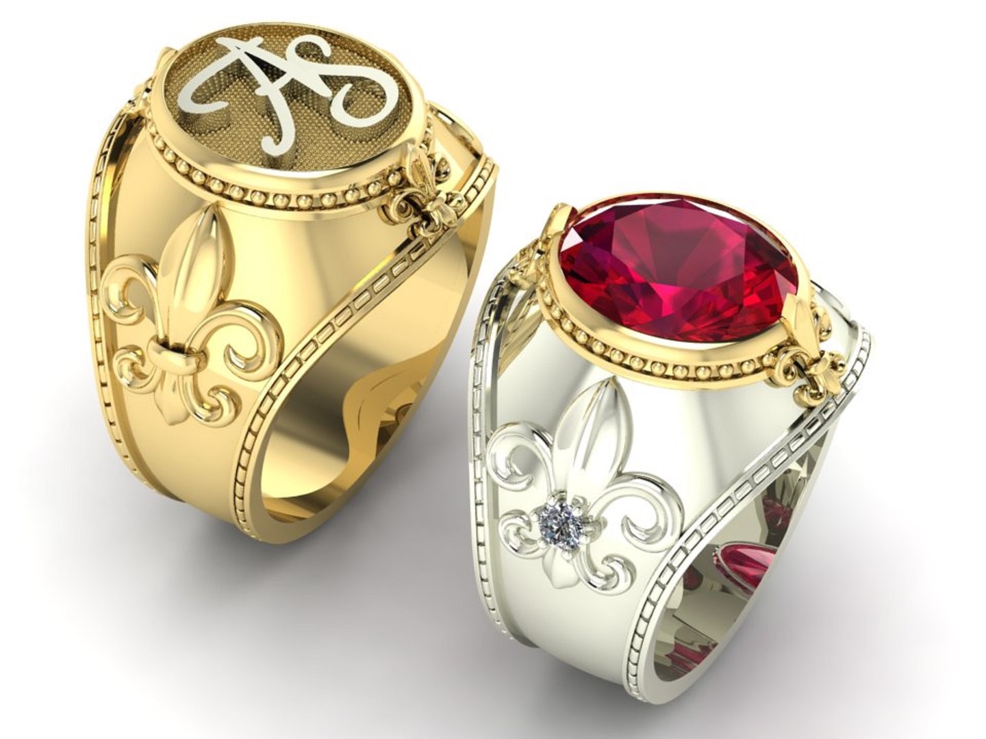 3D Signet Ring Royal Lily - TurboSquid 1610016