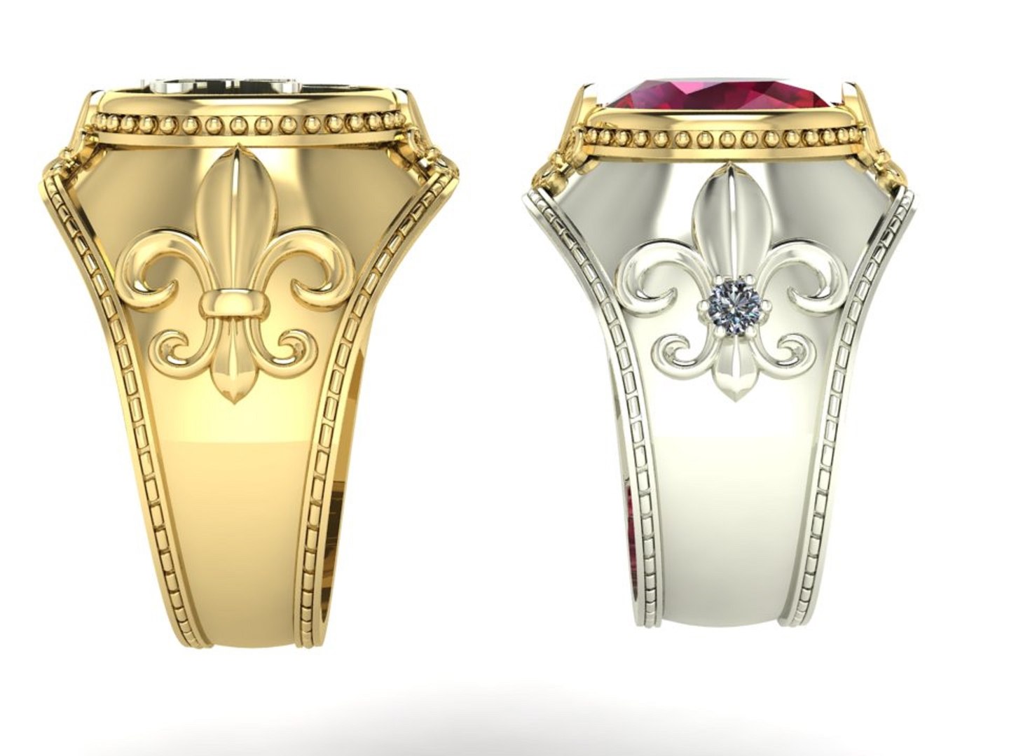 3D Signet Ring Royal Lily - TurboSquid 1610016