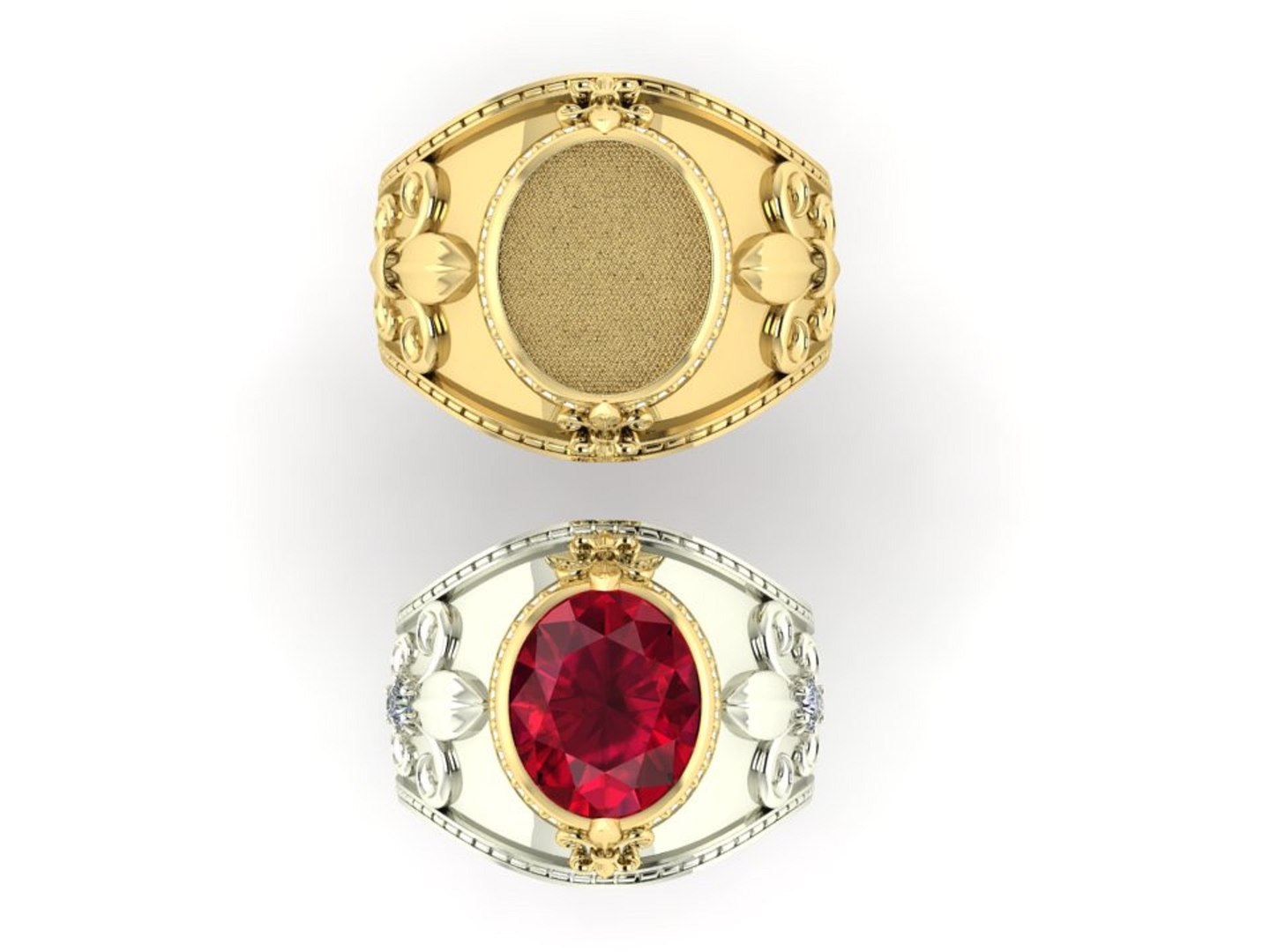 3D Signet Ring Royal Lily - TurboSquid 1610016