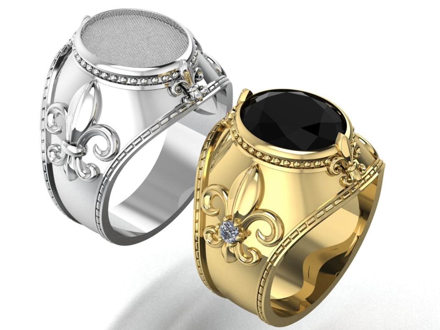 3D Signet Ring Royal Lily - TurboSquid 1610016