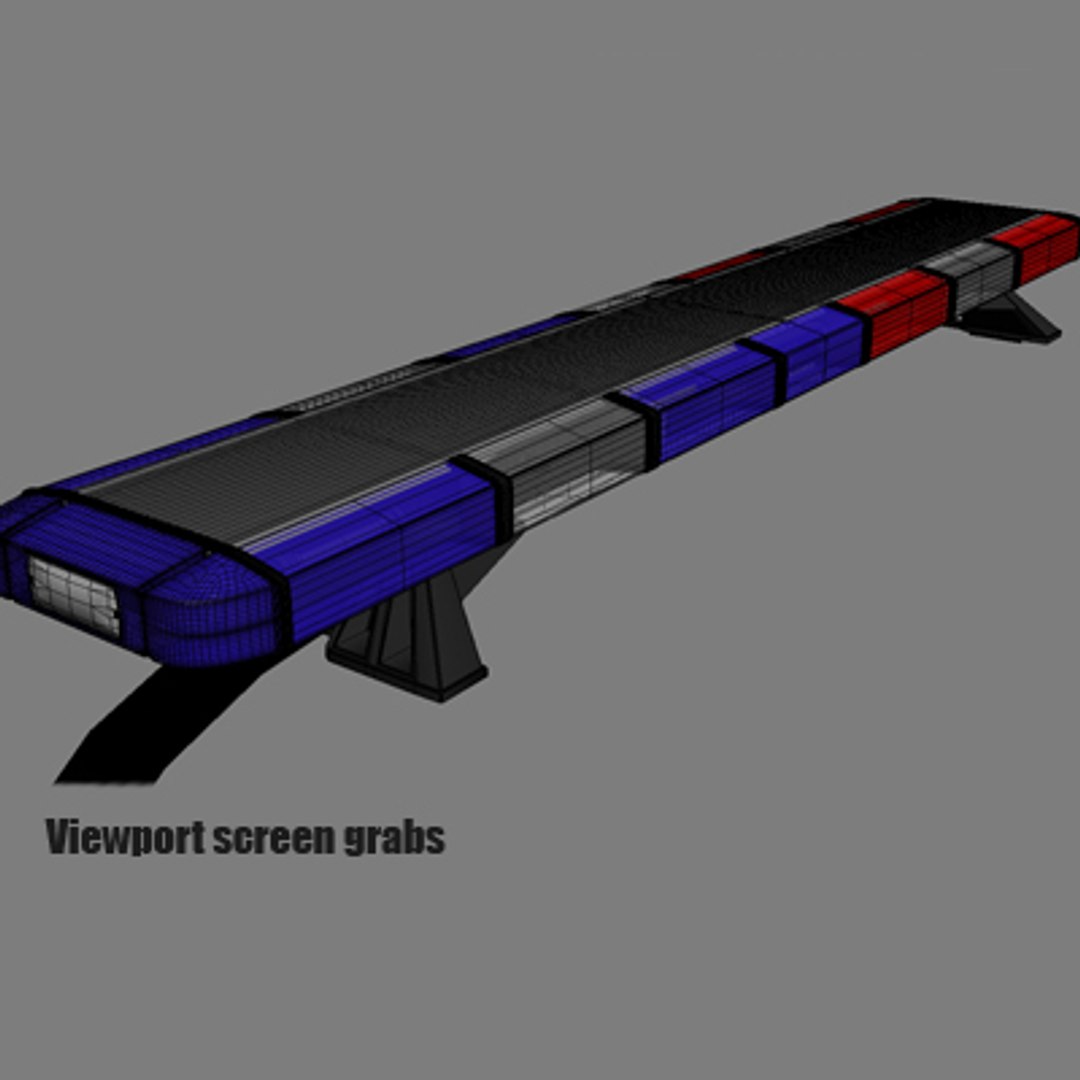 Police Light Bar 3d Model