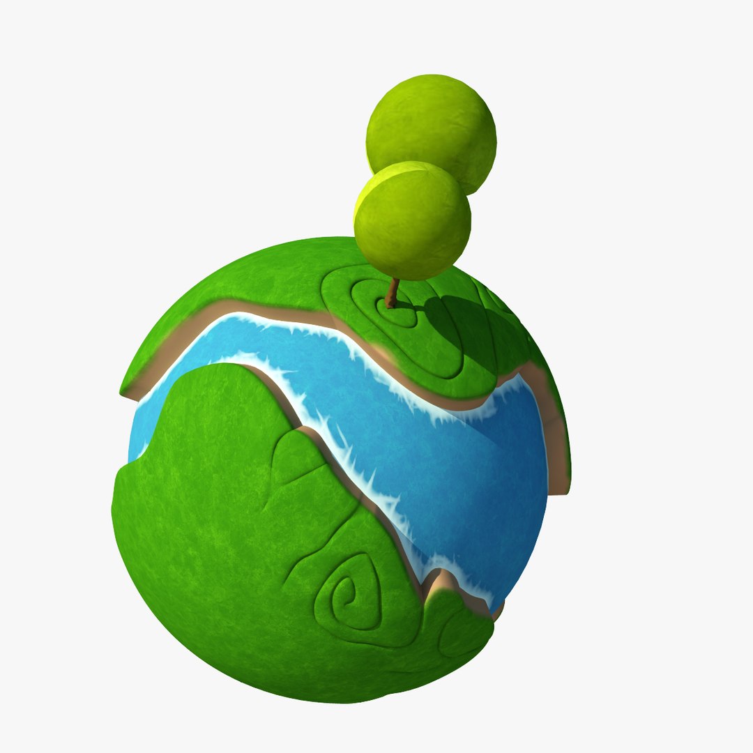 3d Model Cartoon Planet