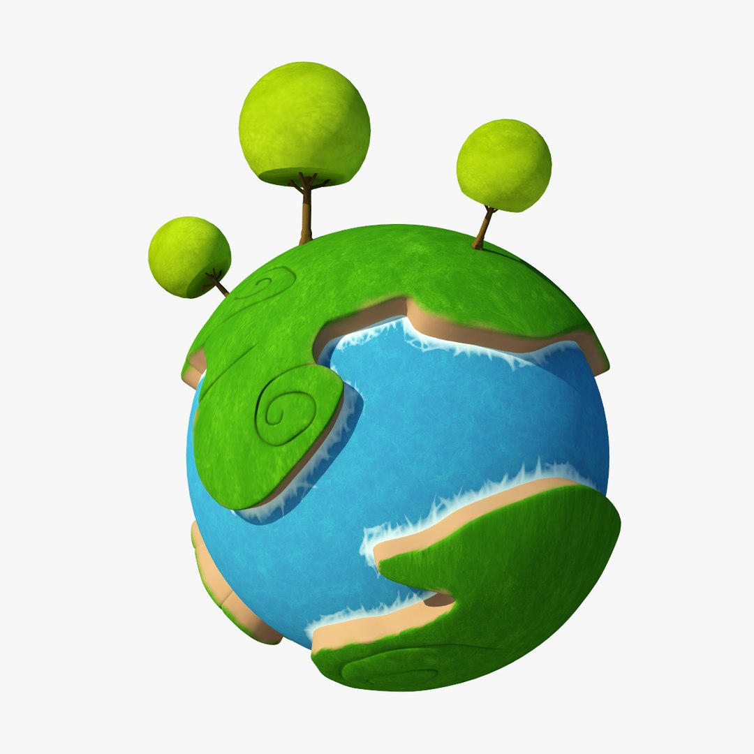 3d Model Cartoon Planet