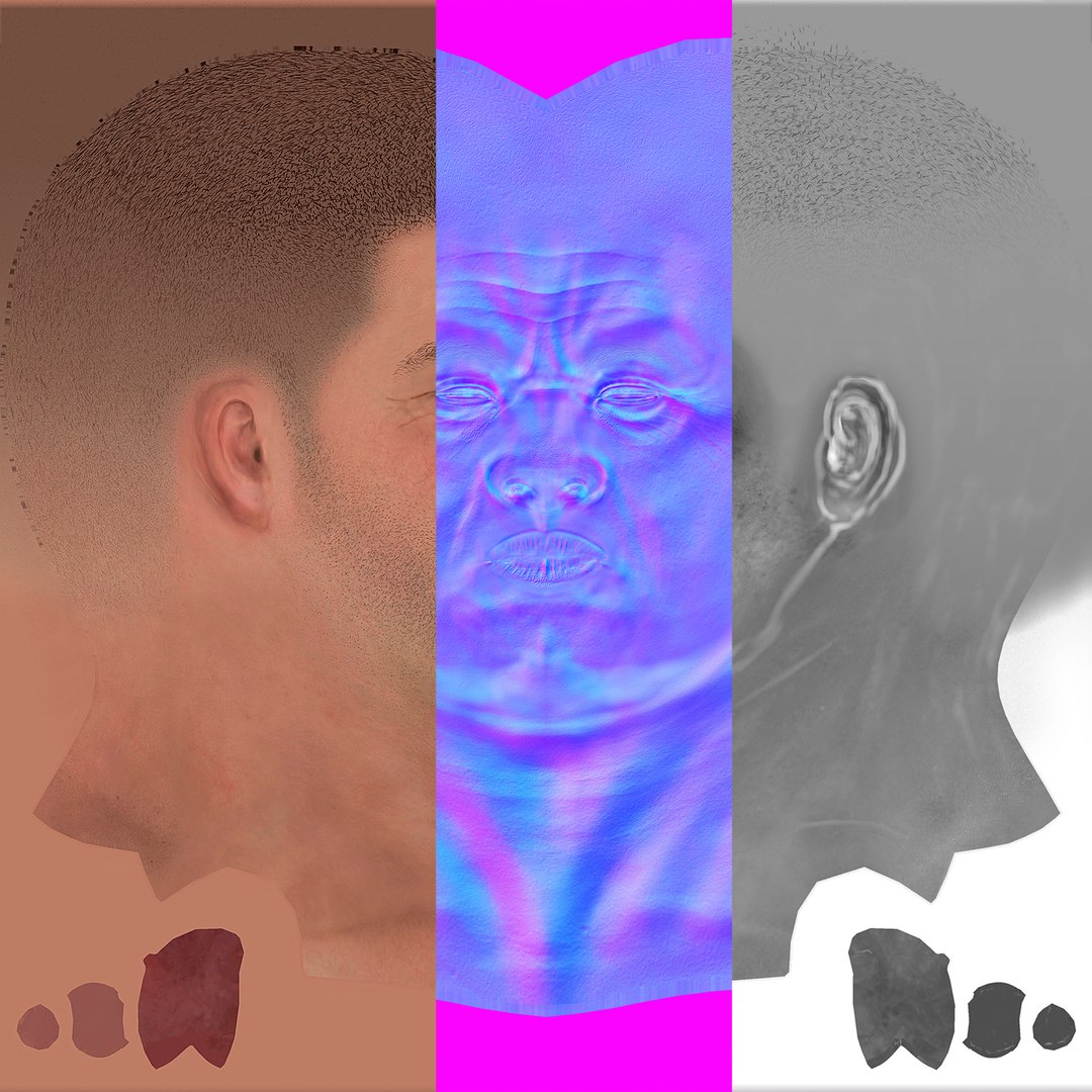 3D Realistic Model Of Male Head Jake Model - TurboSquid 1778754