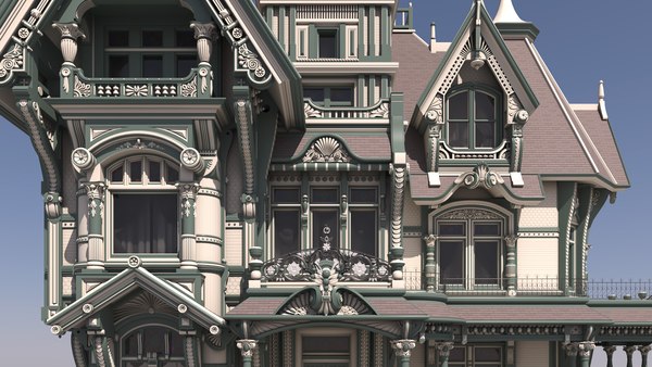 modelo 3d mansión carson - TurboSquid 2010987