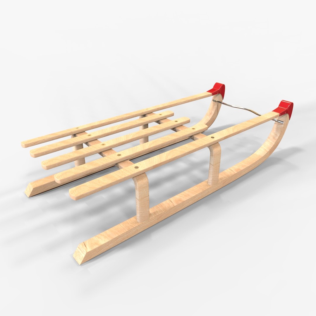 max wooden sledge modelled