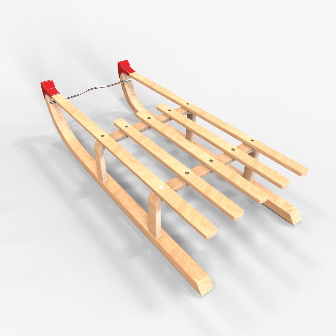 max wooden sledge modelled