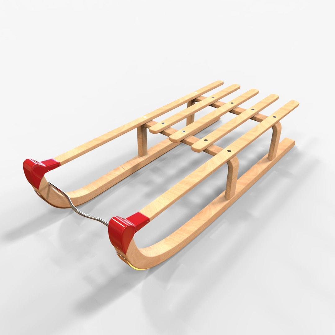 max wooden sledge modelled