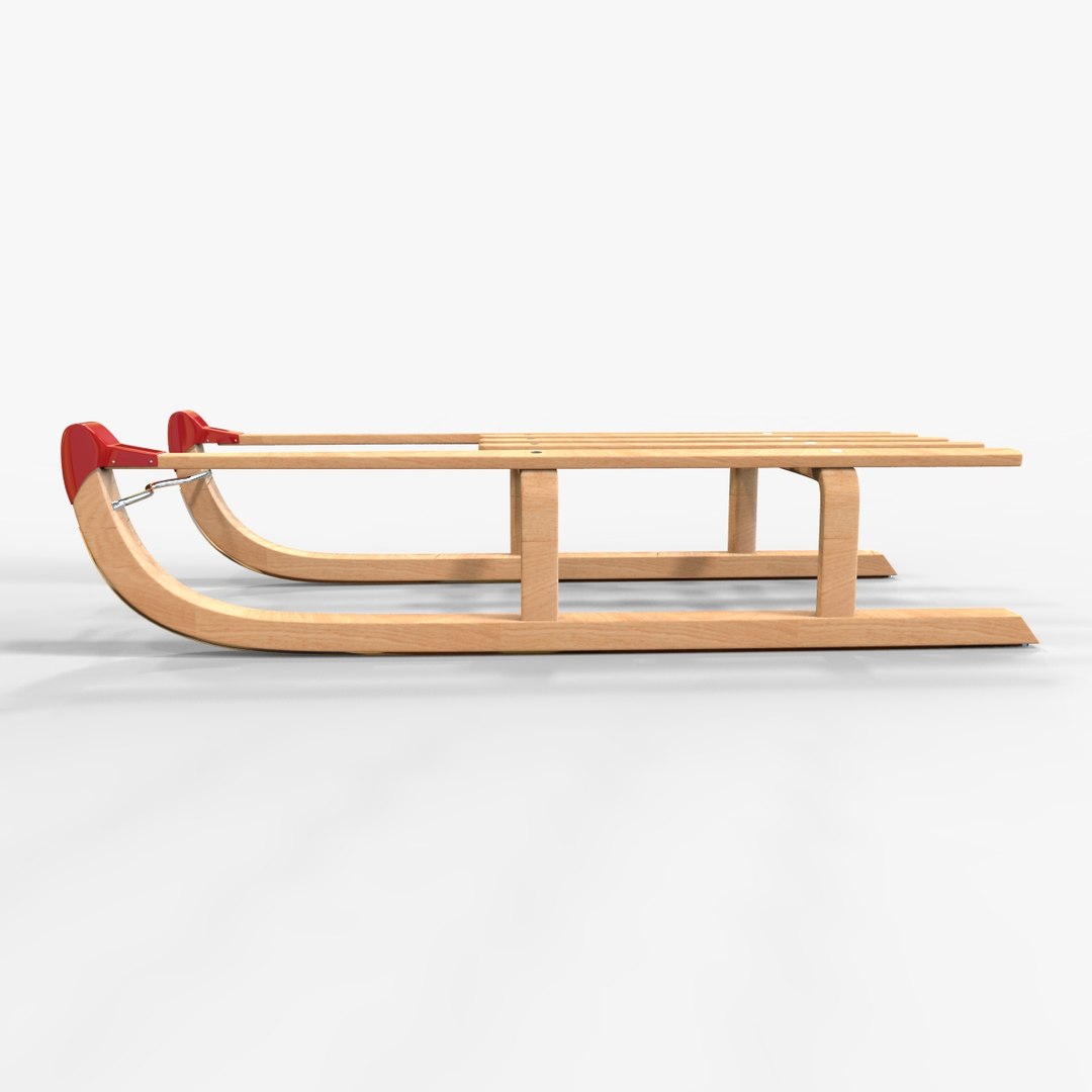 max wooden sledge modelled