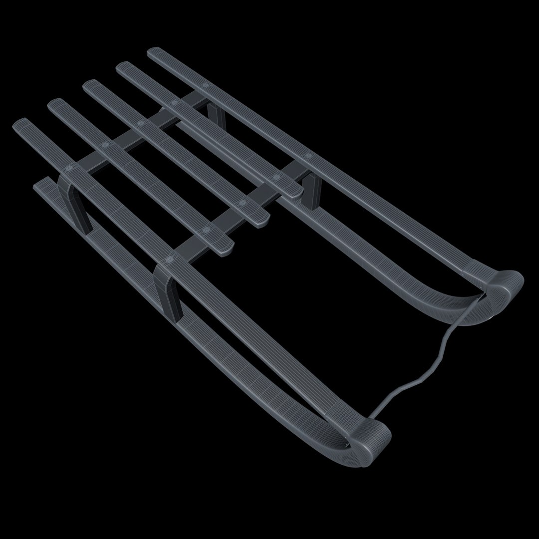 max wooden sledge modelled