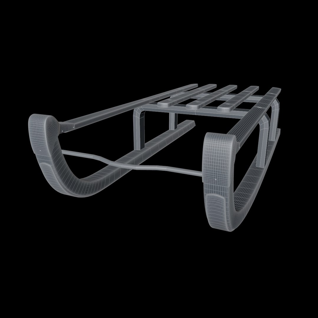max wooden sledge modelled