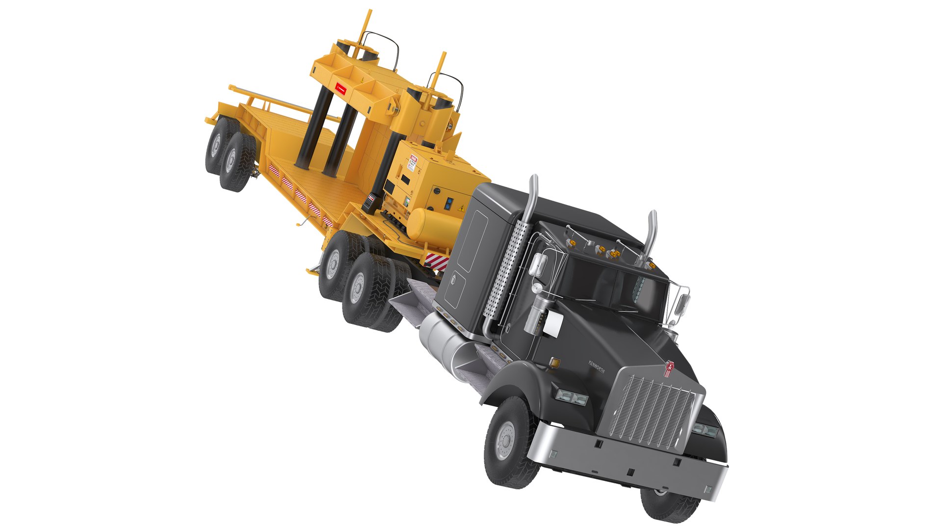 Kenworth W900L And Car Crusher 3D Model - TurboSquid 2302364