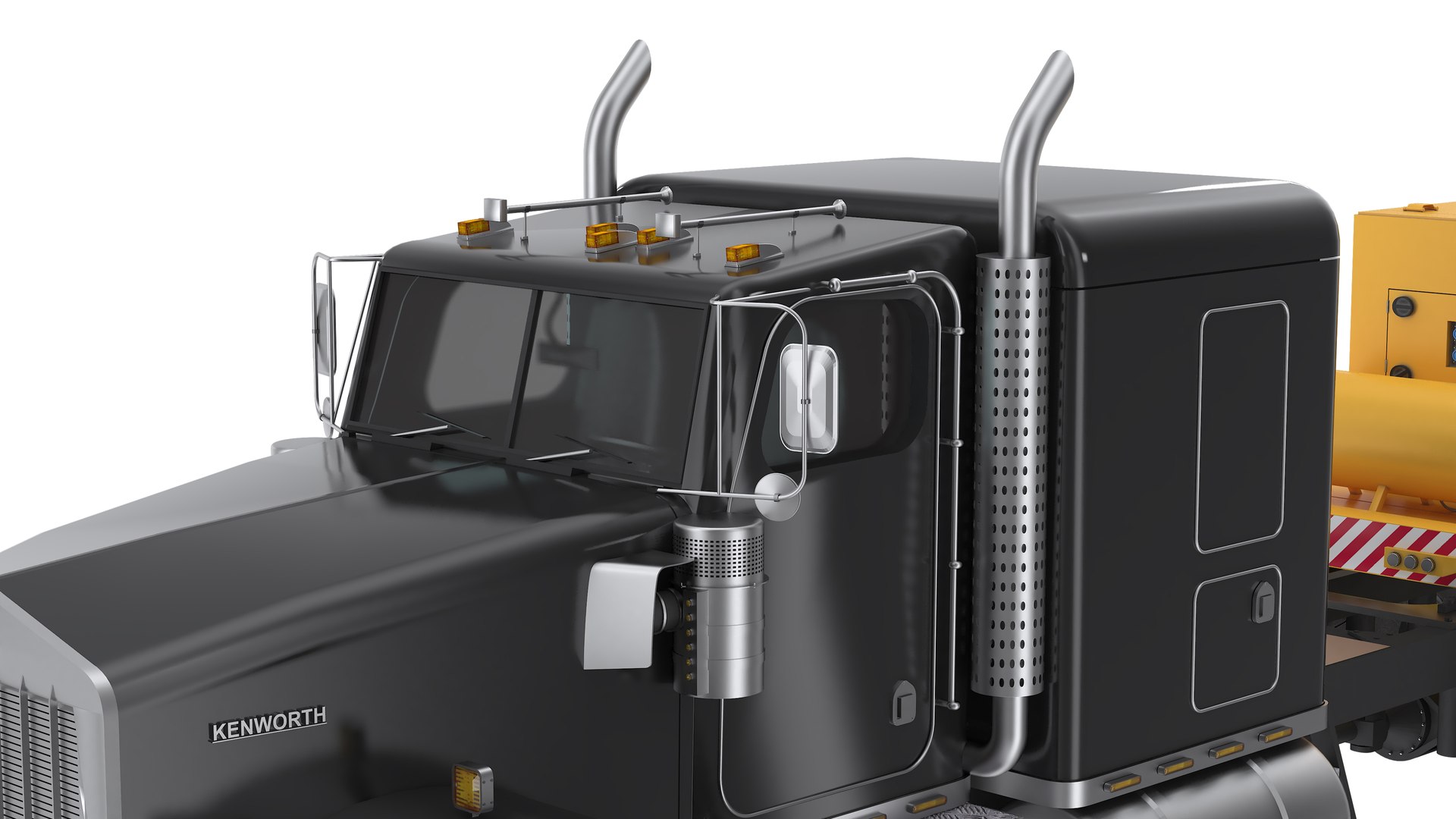 Kenworth W900L And Car Crusher 3D Model - TurboSquid 2302364