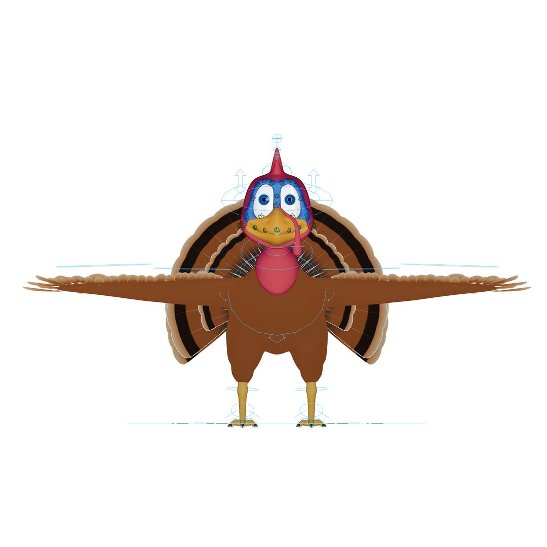 3d Turkey Character Rigged