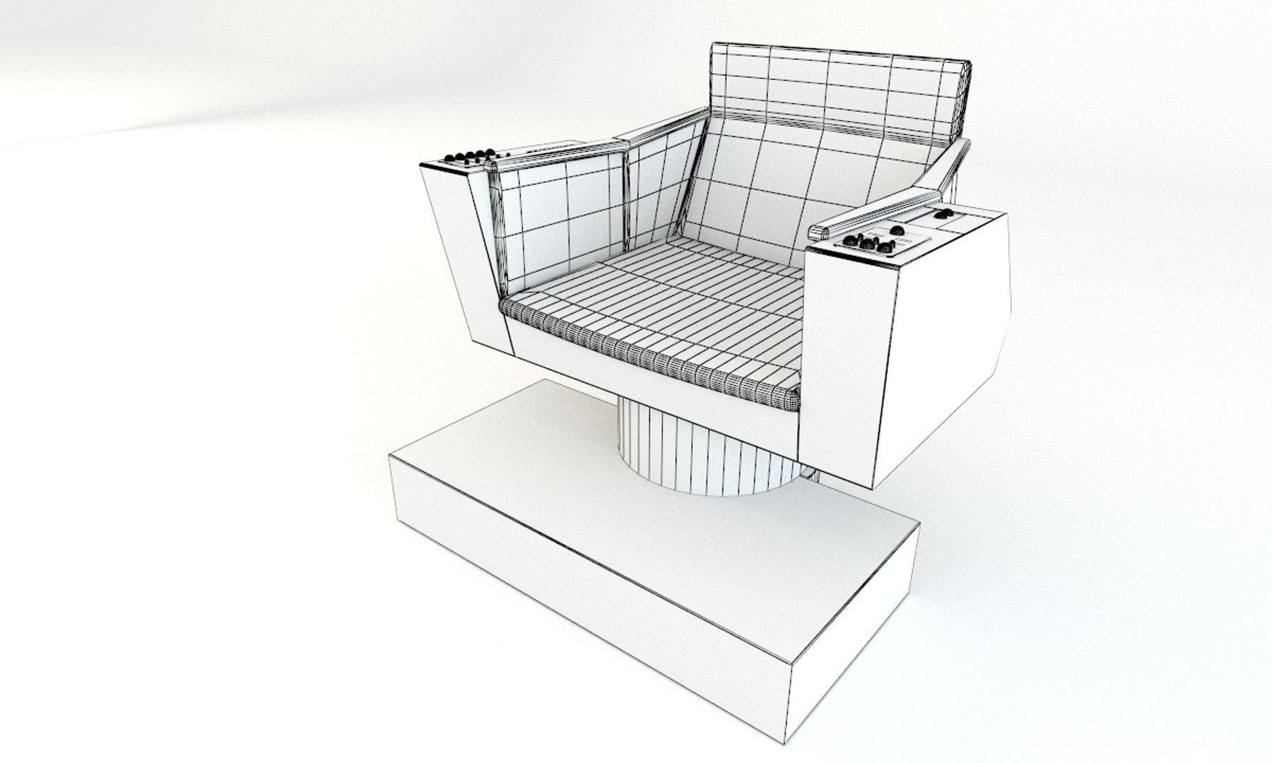 Star Captain Chair 3d Model
