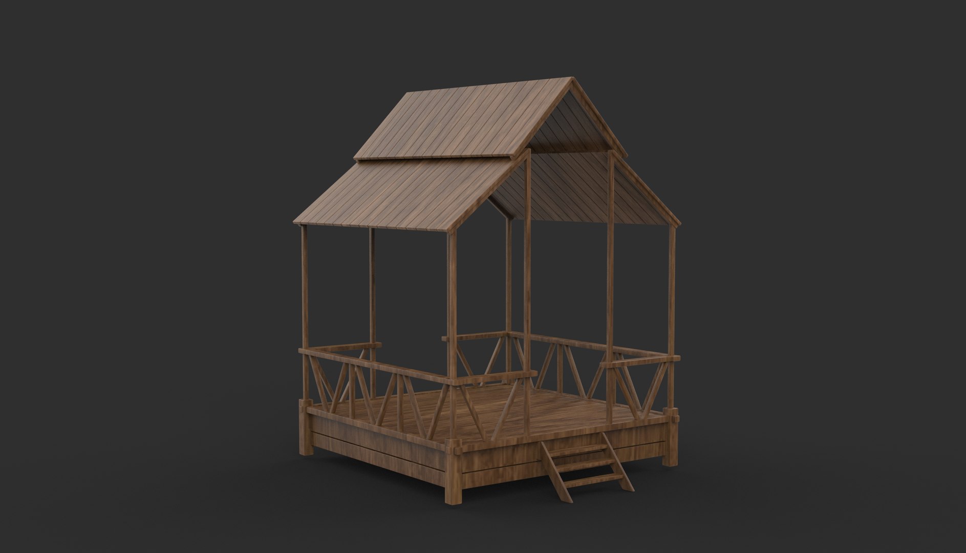 Wooden Terrace 3D Model 3D Model - TurboSquid 2395755