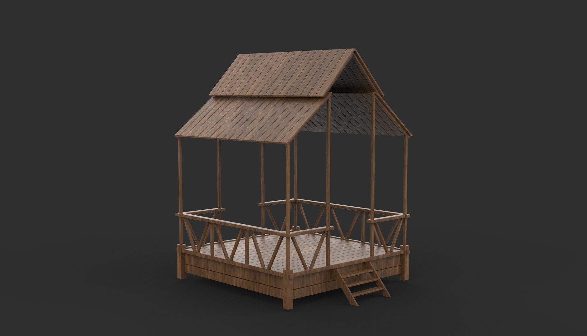 Wooden Terrace 3D Model 3D Model - TurboSquid 2395755