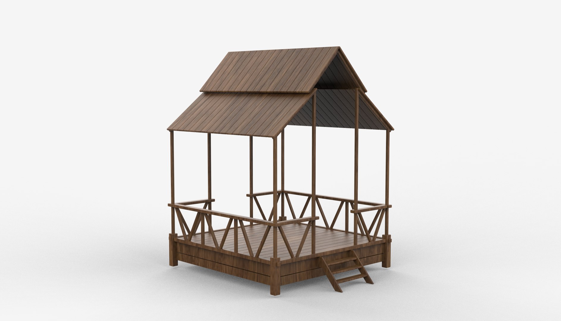 Wooden Terrace 3D Model 3D Model - TurboSquid 2395755