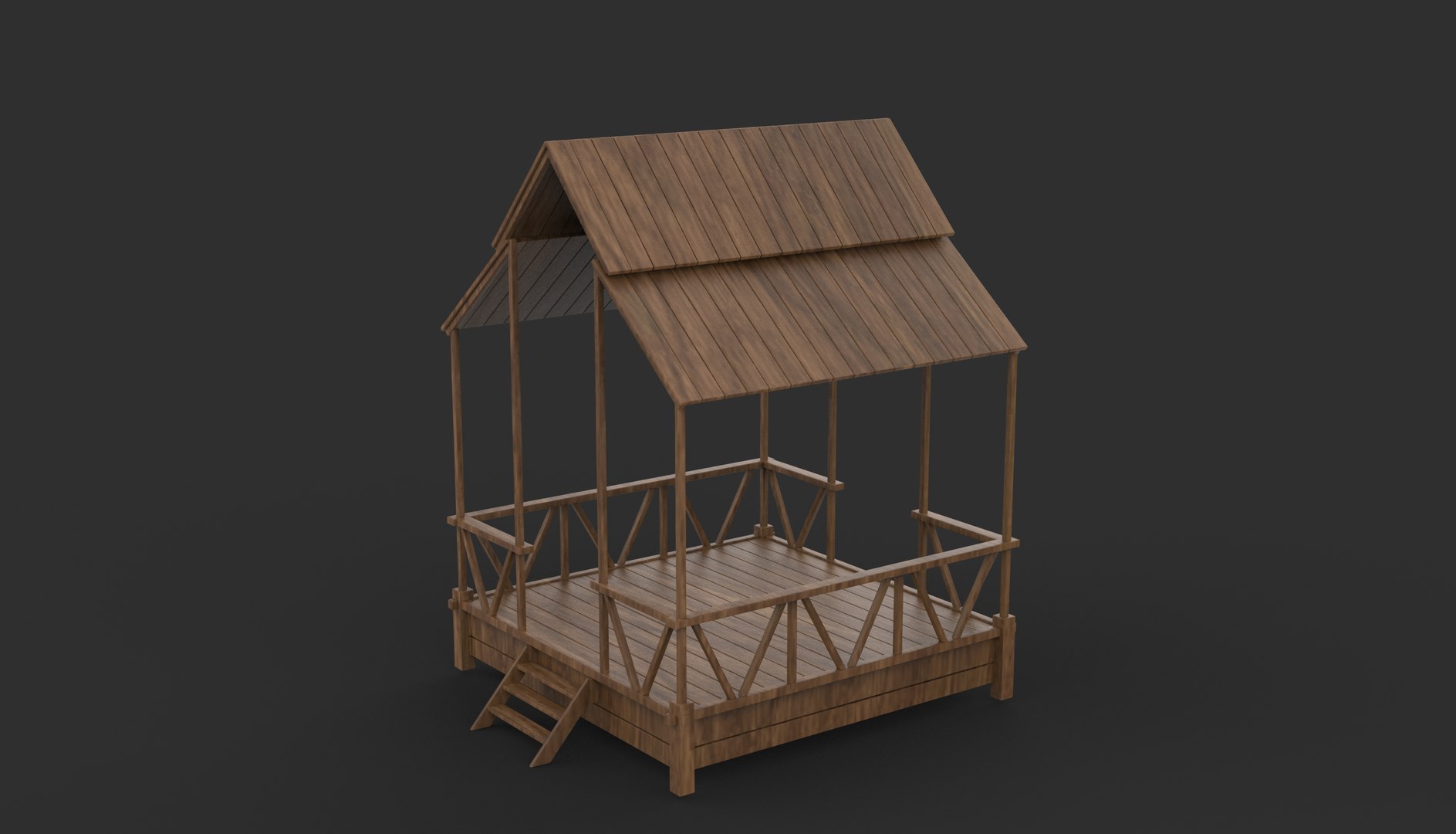 Wooden Terrace 3D Model 3D Model - TurboSquid 2395755