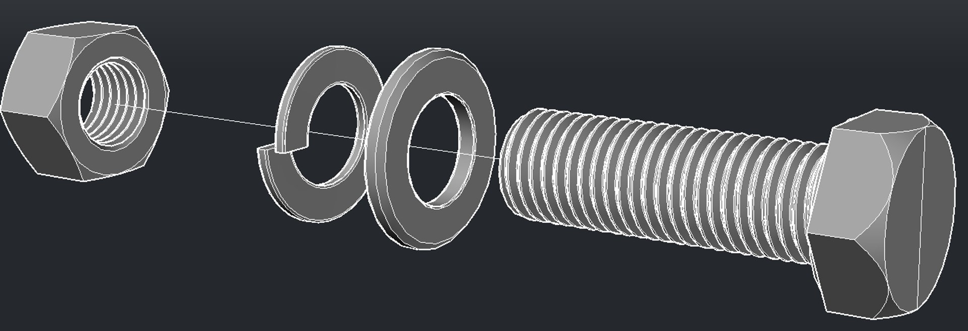 Bolt Washers Nut Dwg