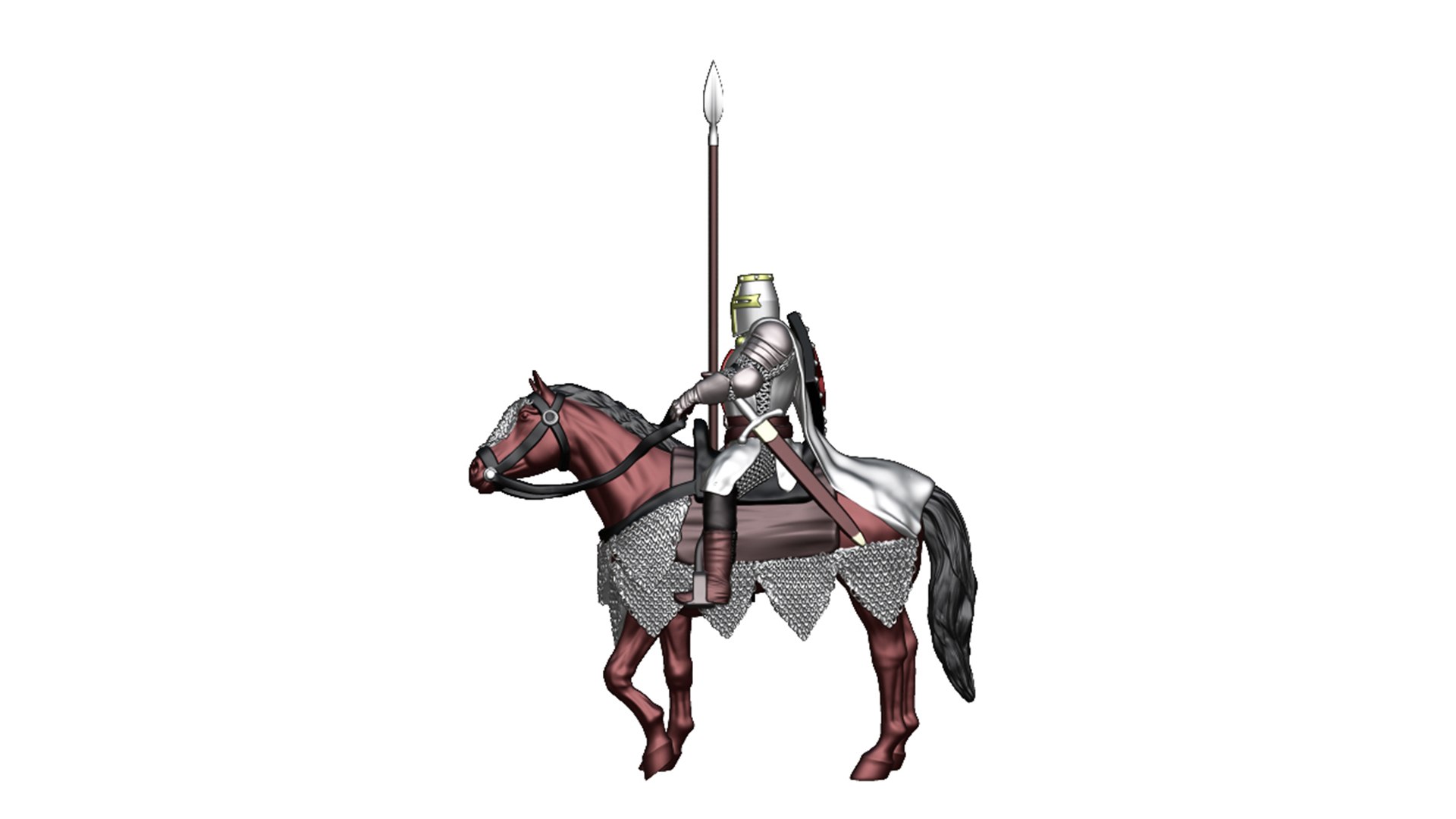 3D Model Crusader Cavalry 2 - TurboSquid 2320119