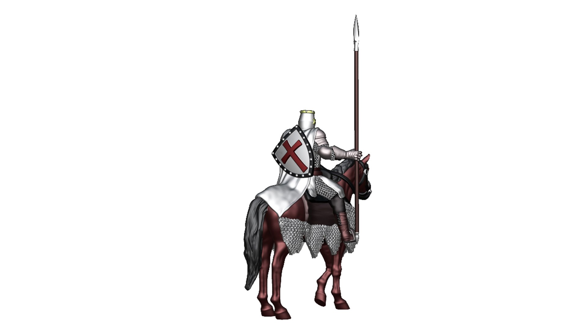 3D Model Crusader Cavalry 2 - TurboSquid 2320119