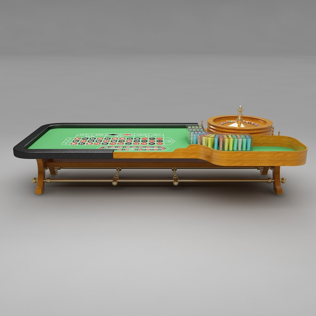 3d Model Roulette Table American European