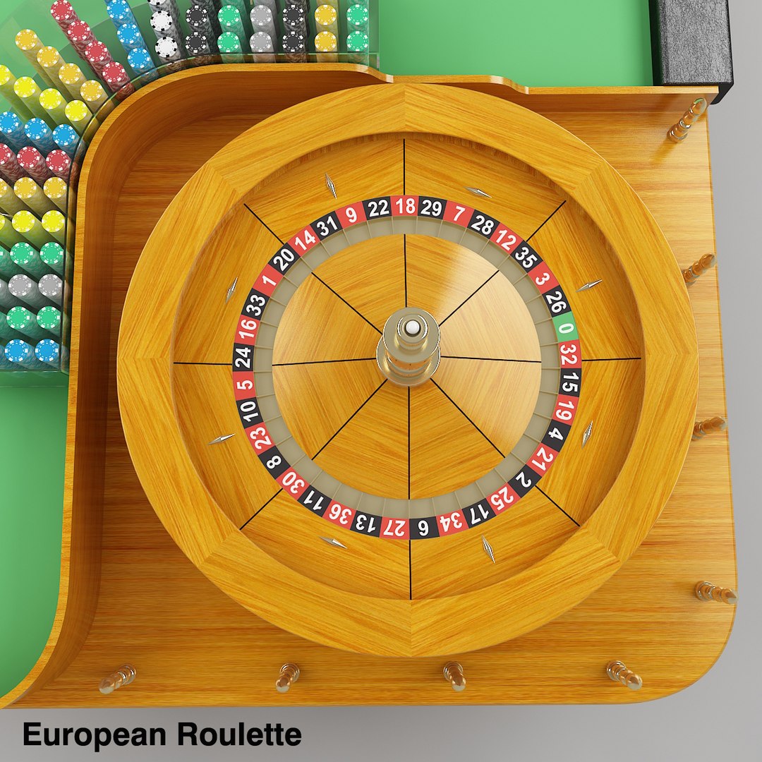 3d Model Roulette Table American European