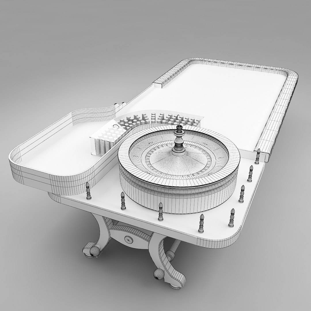 3d Model Roulette Table American European