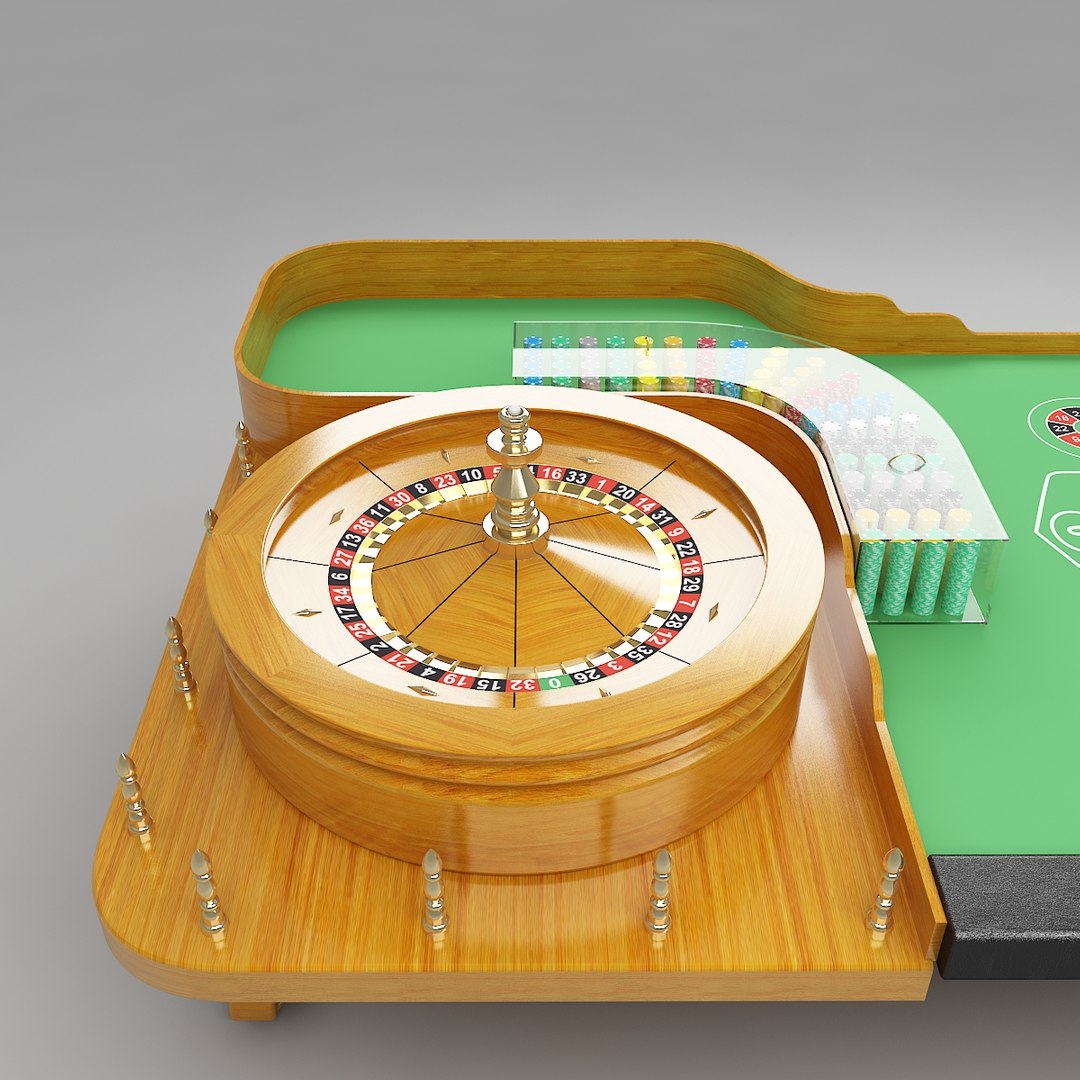 3d Model Roulette Table American European