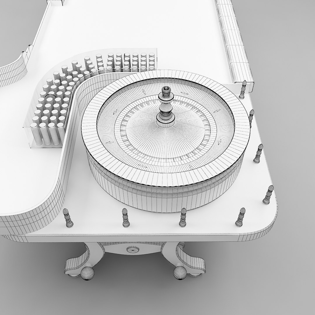 3d Model Roulette Table American European