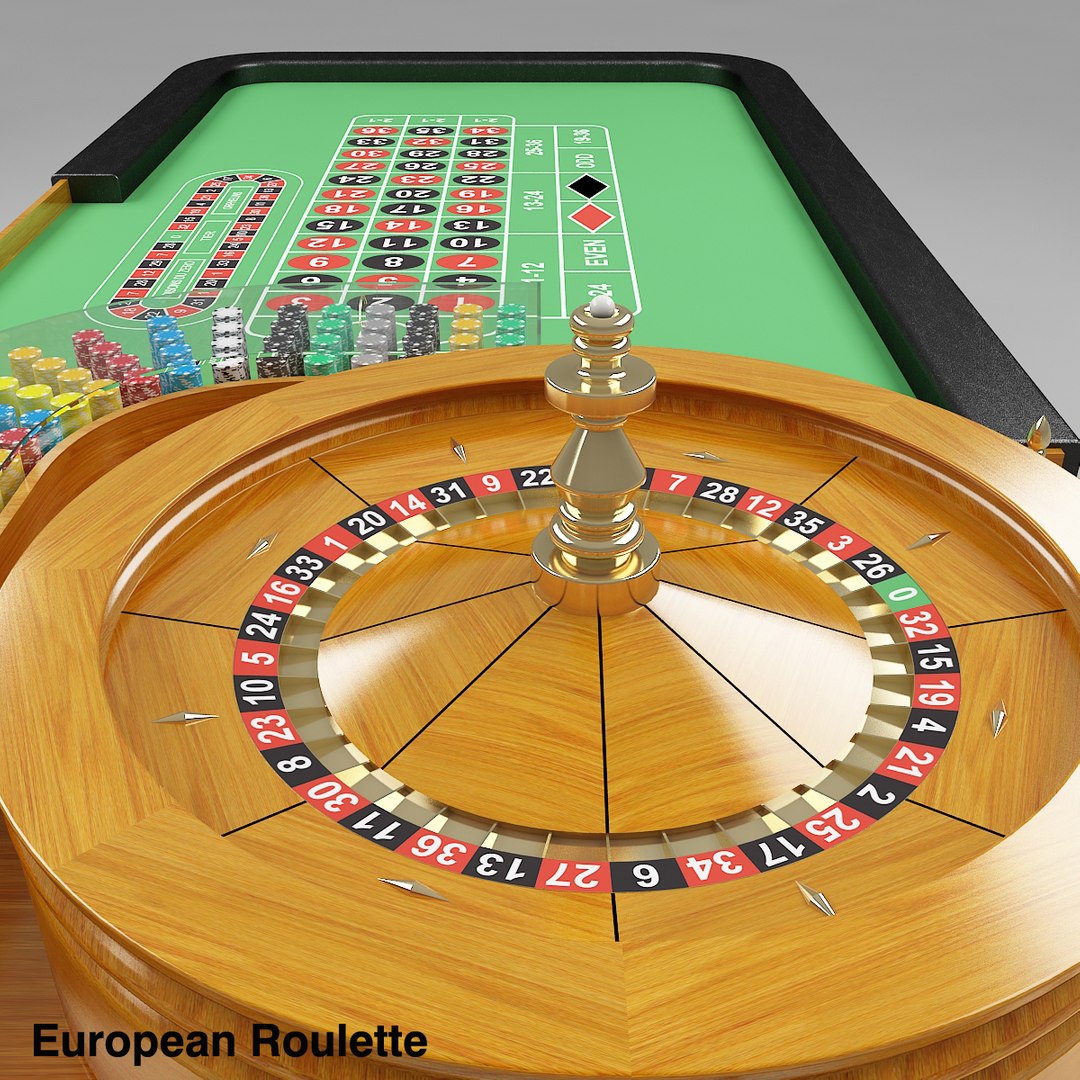 3d Model Roulette Table American European