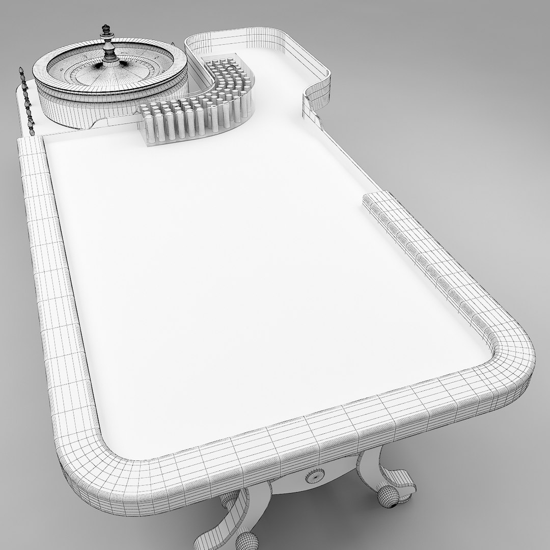 3d Model Roulette Table American European