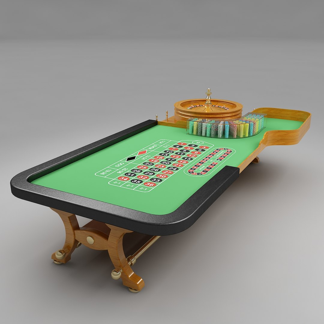 3d Model Roulette Table American European
