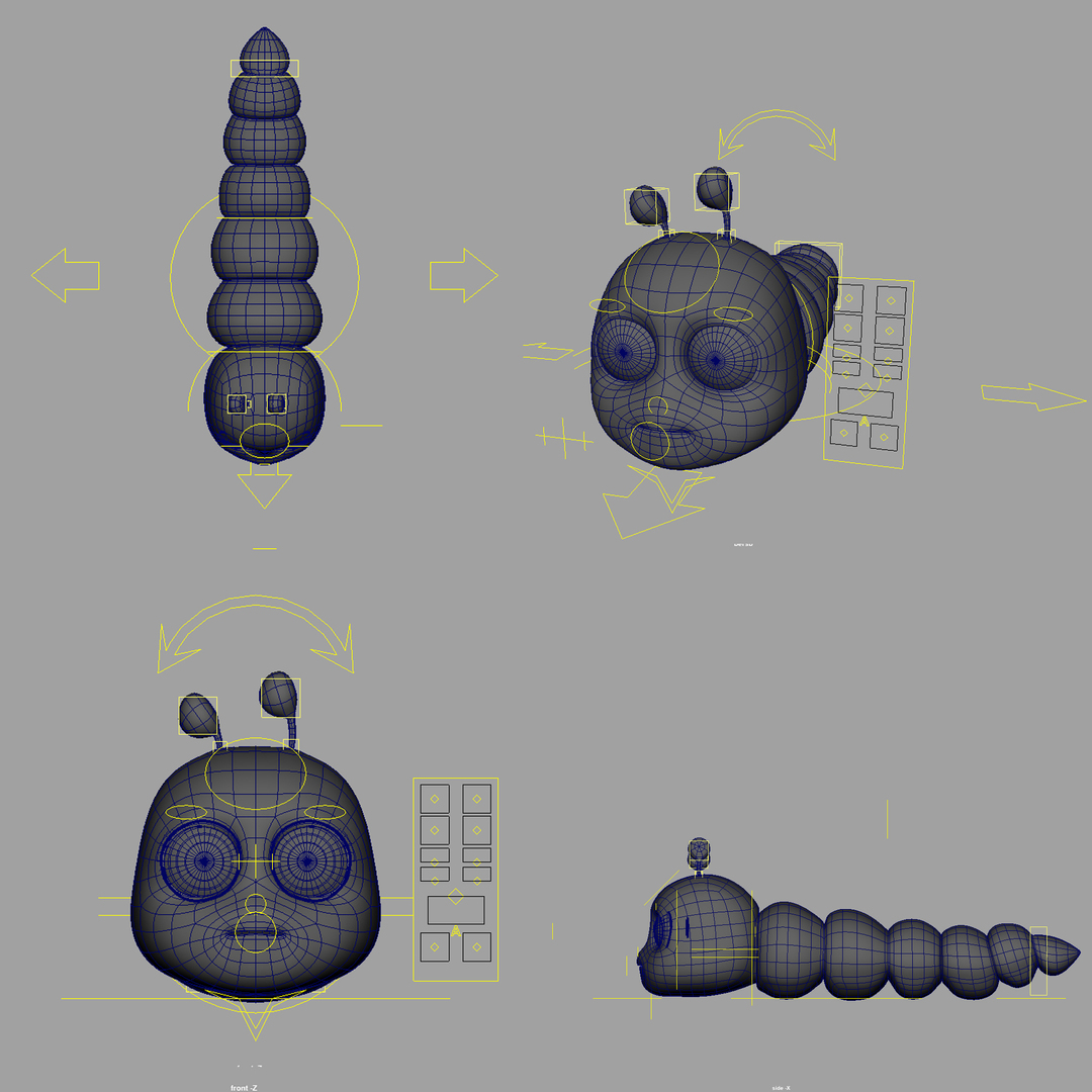 3D worm rigged - TurboSquid 1657008