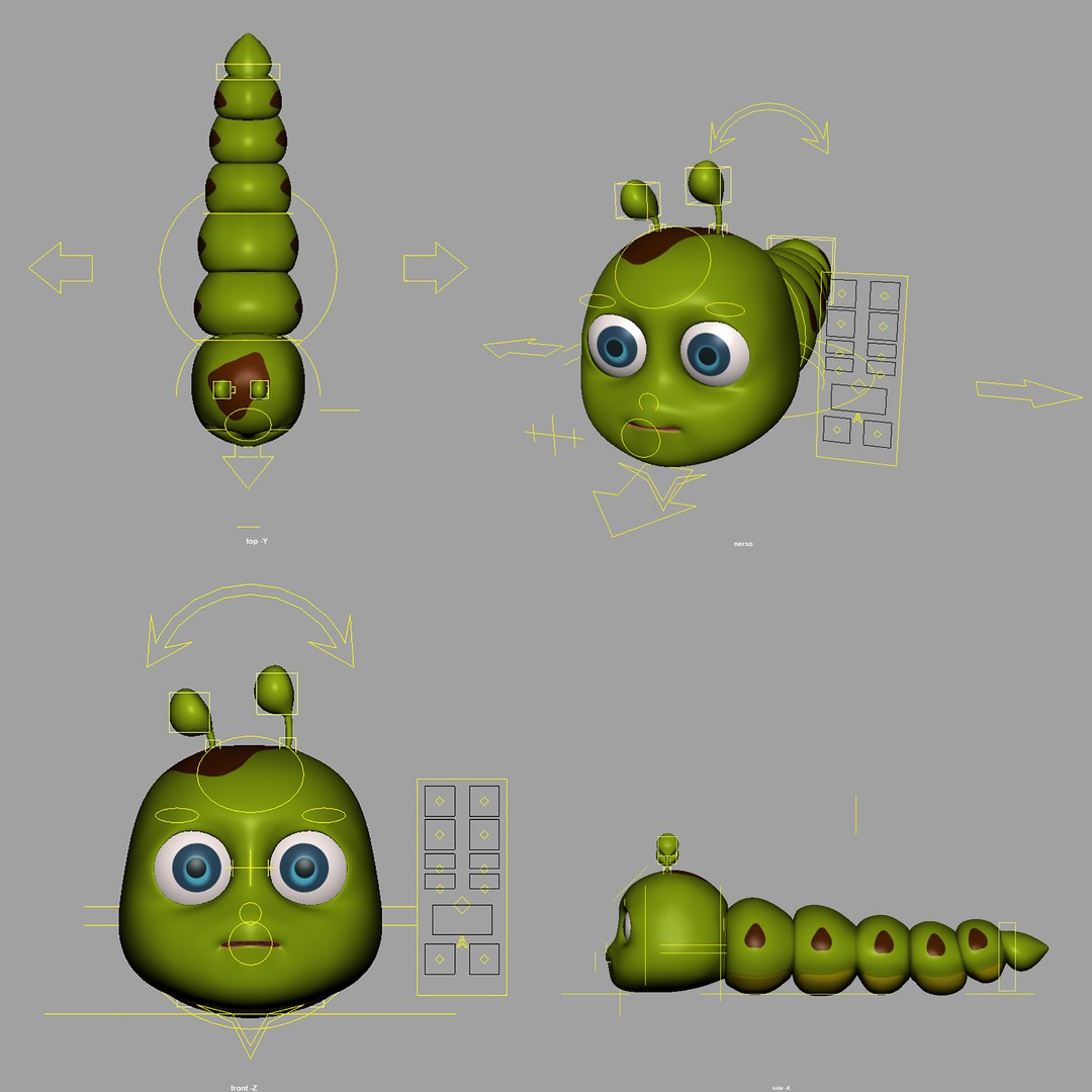 3D Worm Rigged - TurboSquid 1657008