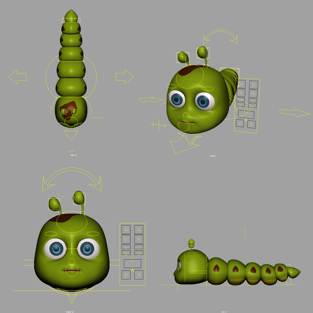 3D worm rigged - TurboSquid 1657008