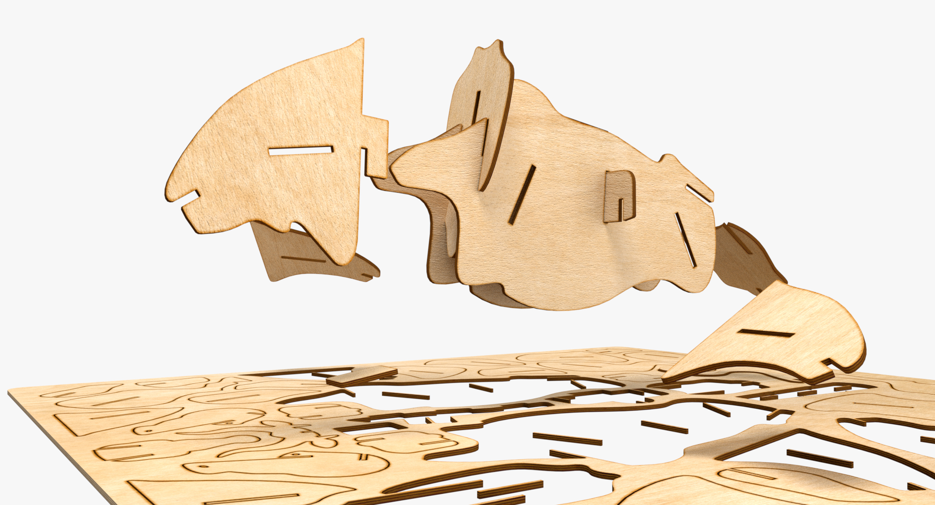 Bull laser cut animation 3D - TurboSquid 1296188