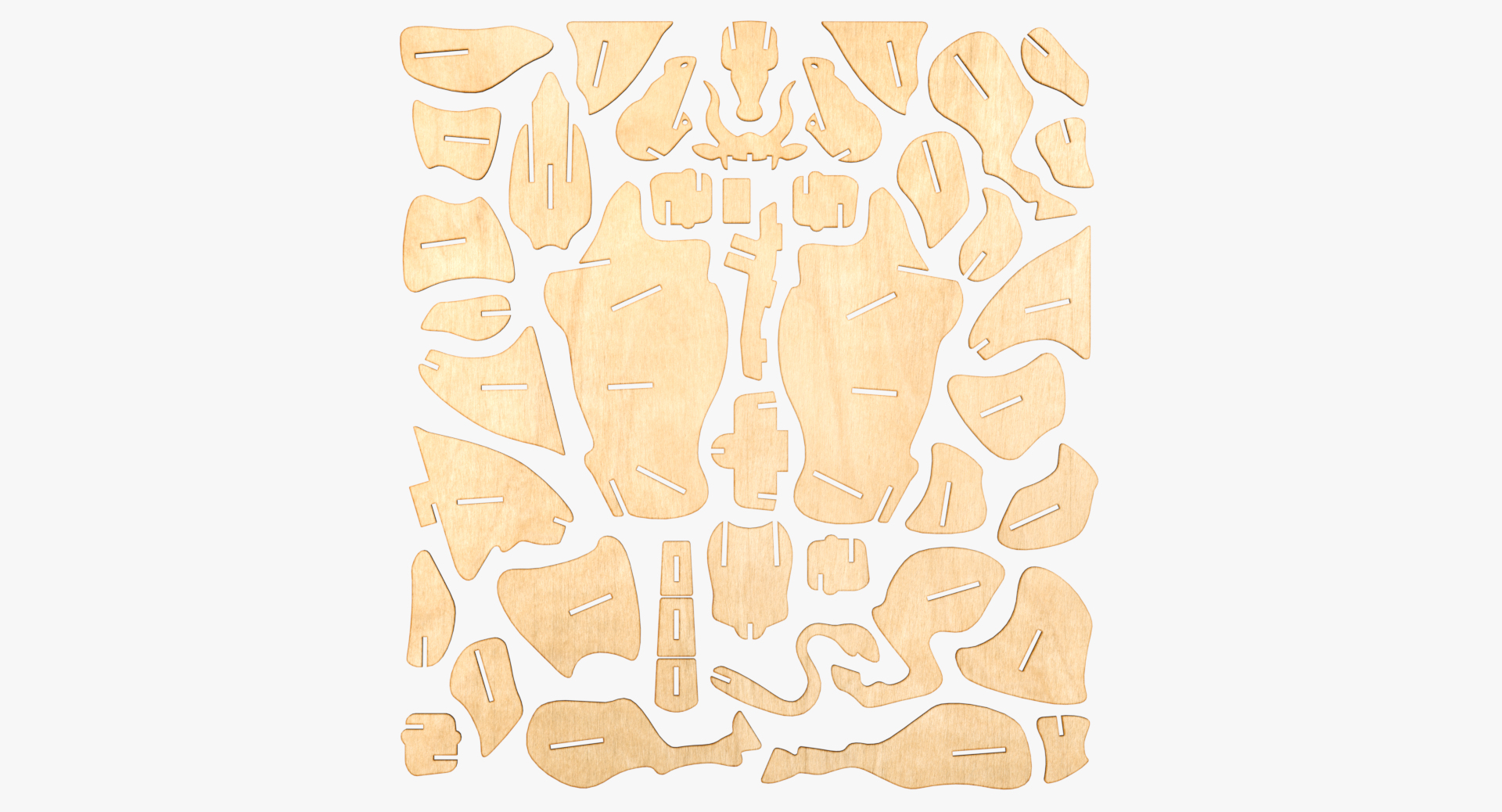 Bull laser cut animation 3D - TurboSquid 1296188