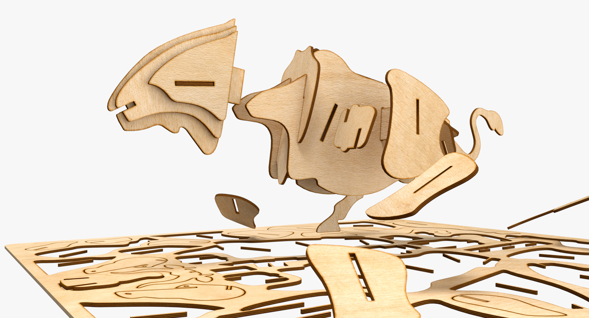 modelo 3d Bull Laser Cut Animated - TurboSquid 1296188