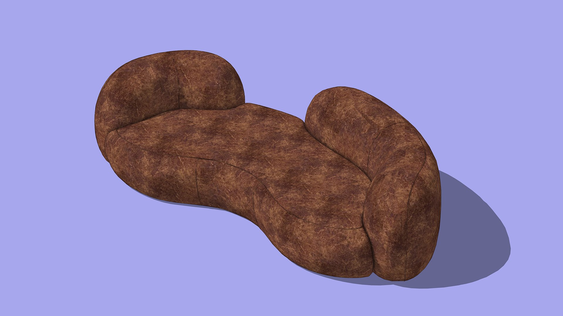 3D Leather Sofa Model - TurboSquid 2516218