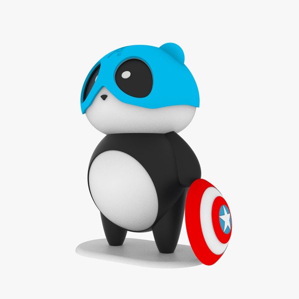 Captain America panda Modelo 3D - TurboSquid 1929256