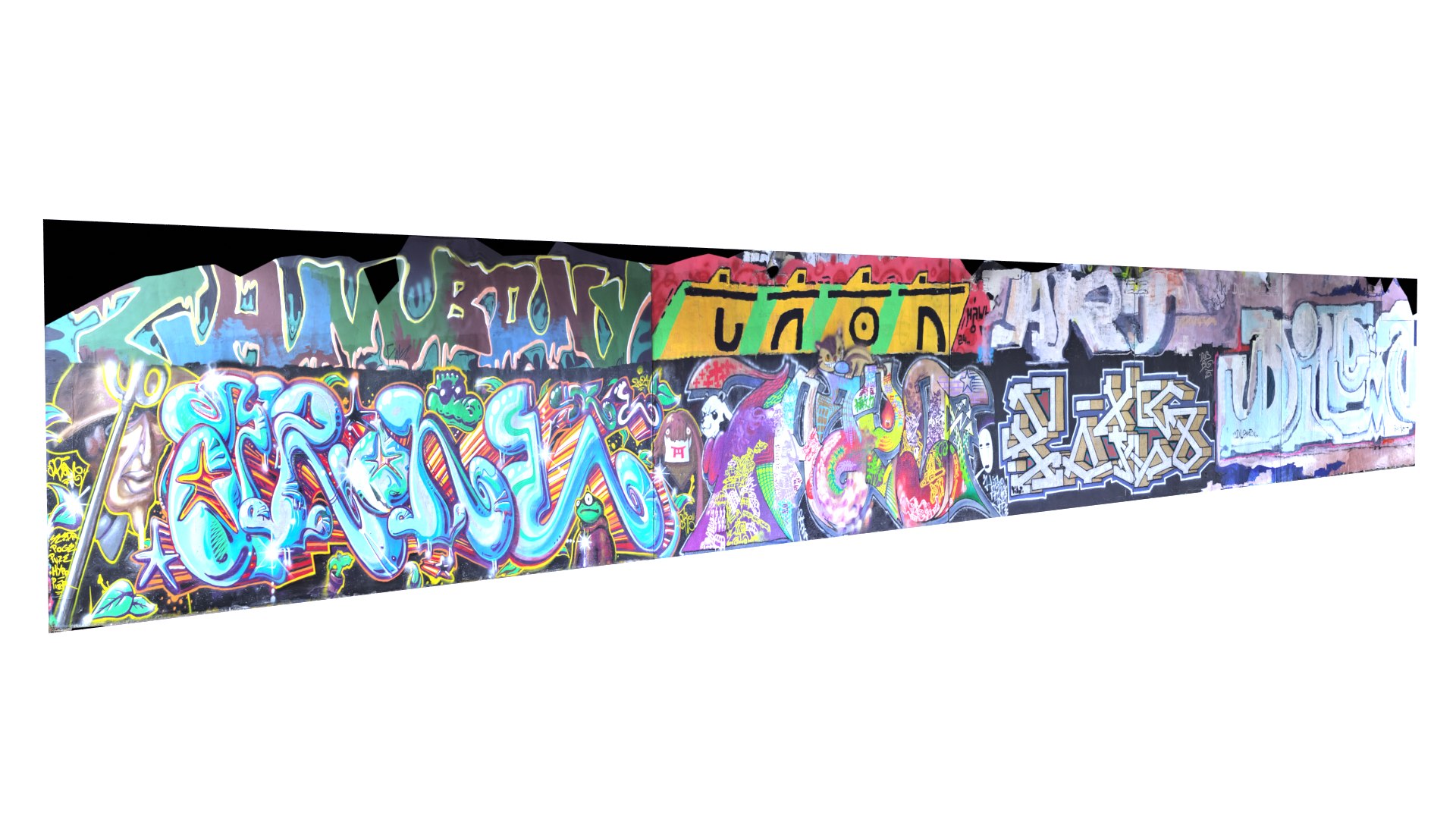 Graffiti Walls Collection II 3D Model - TurboSquid 2402051