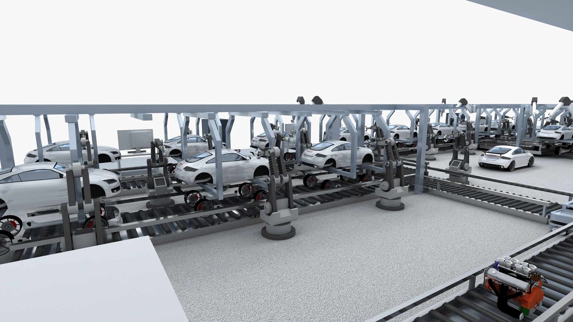 3D Automobile Production Line - TurboSquid 1867704