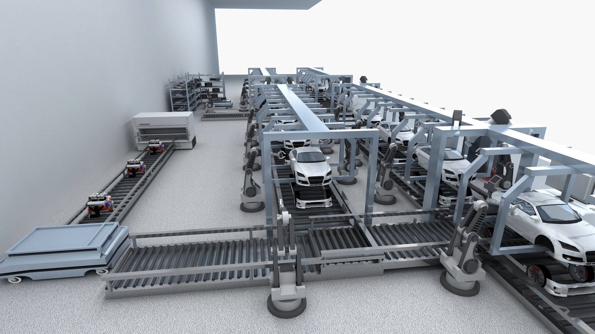 3D Automobile Production Line - TurboSquid 1867704