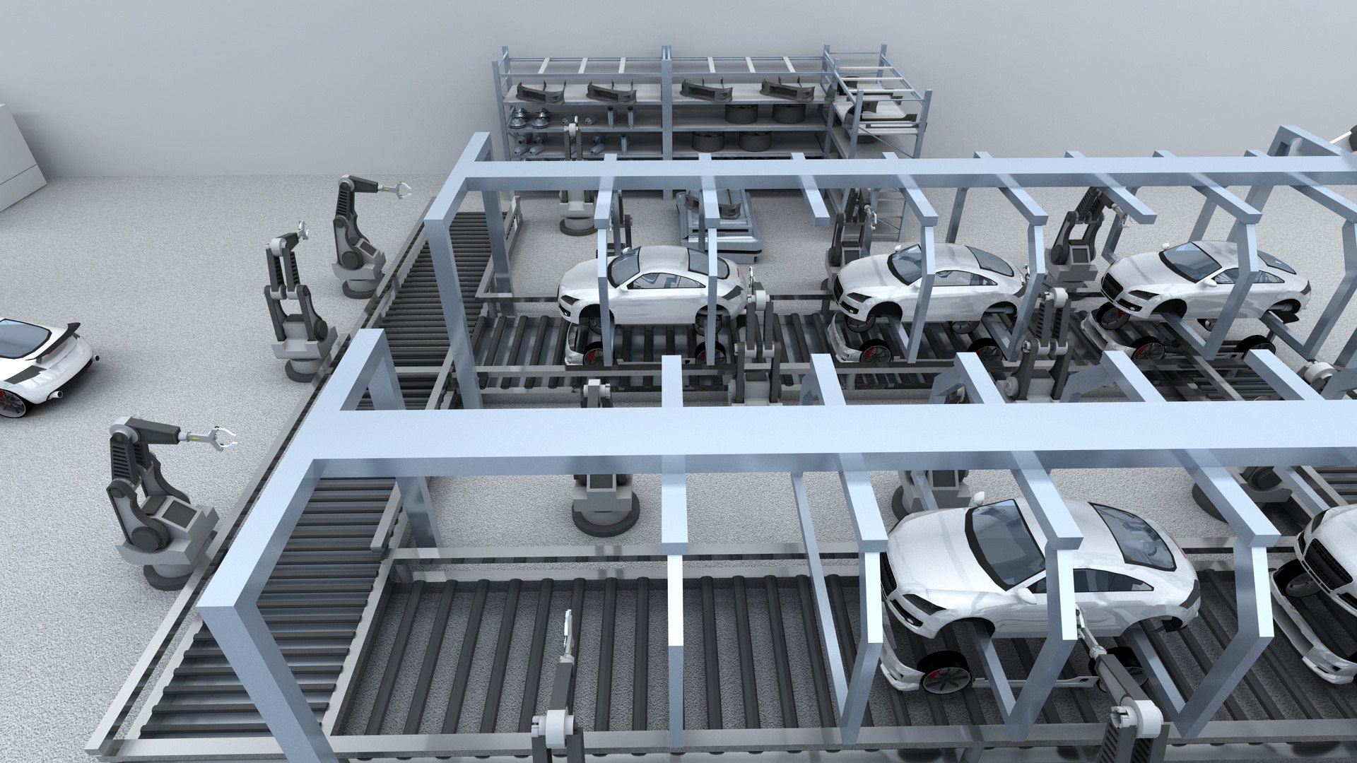 3D Automobile Production Line - TurboSquid 1867704