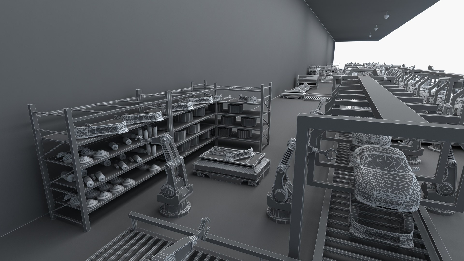 3D Automobile Production Line - TurboSquid 1867704