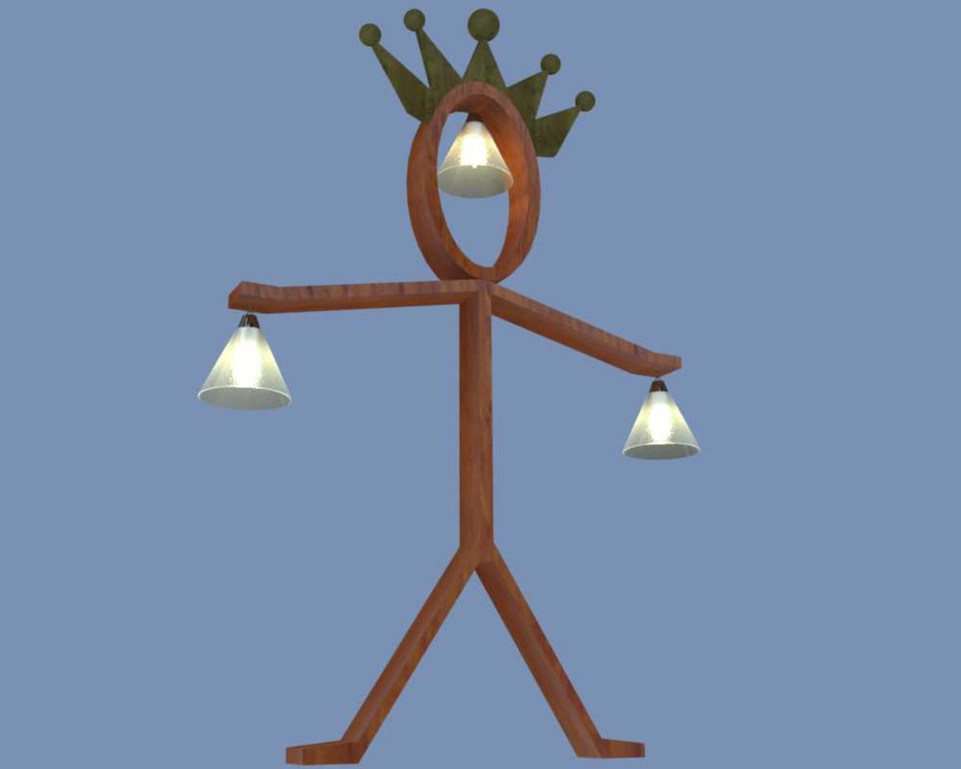 3d Man Lamp Model