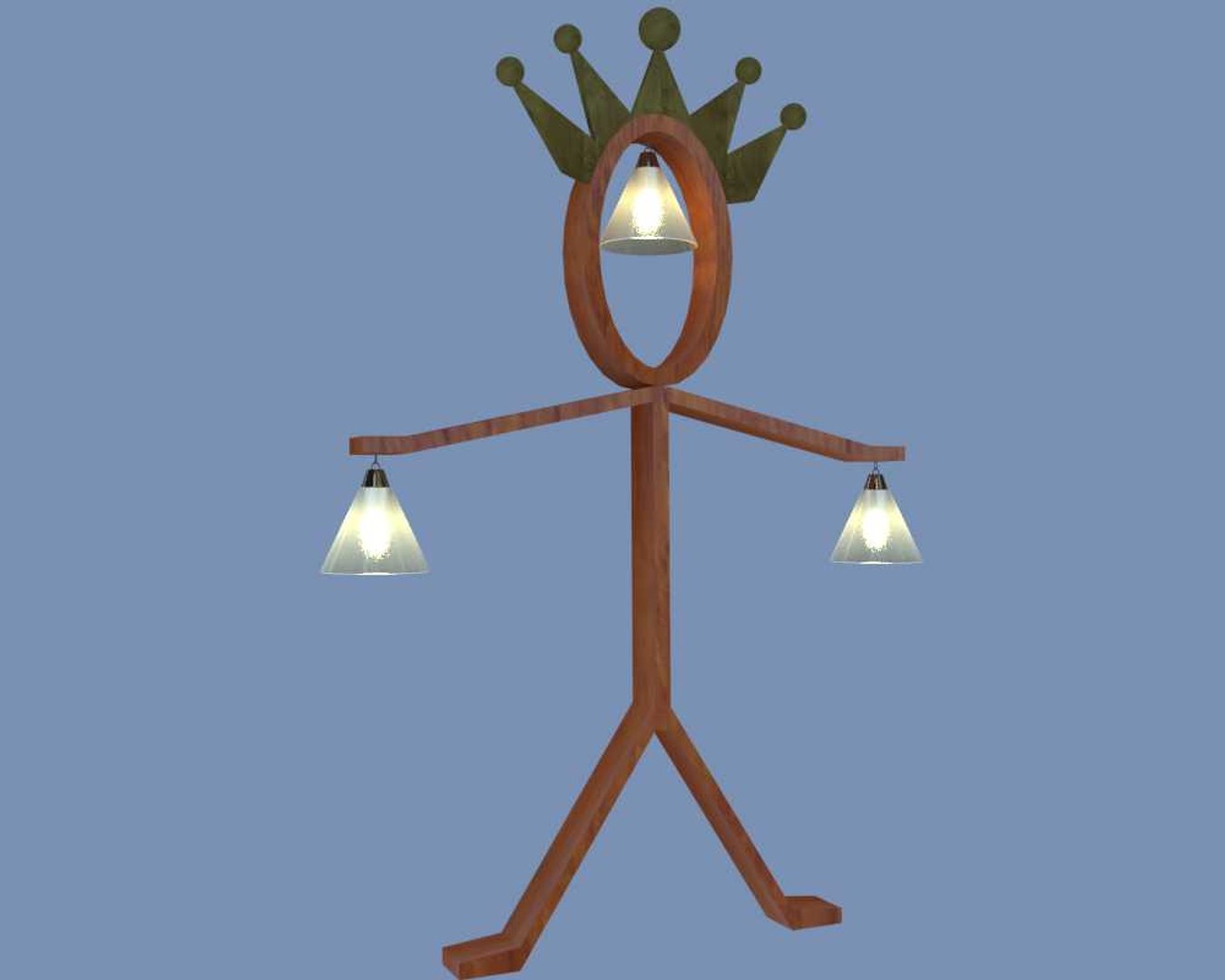 3d Man Lamp Model
